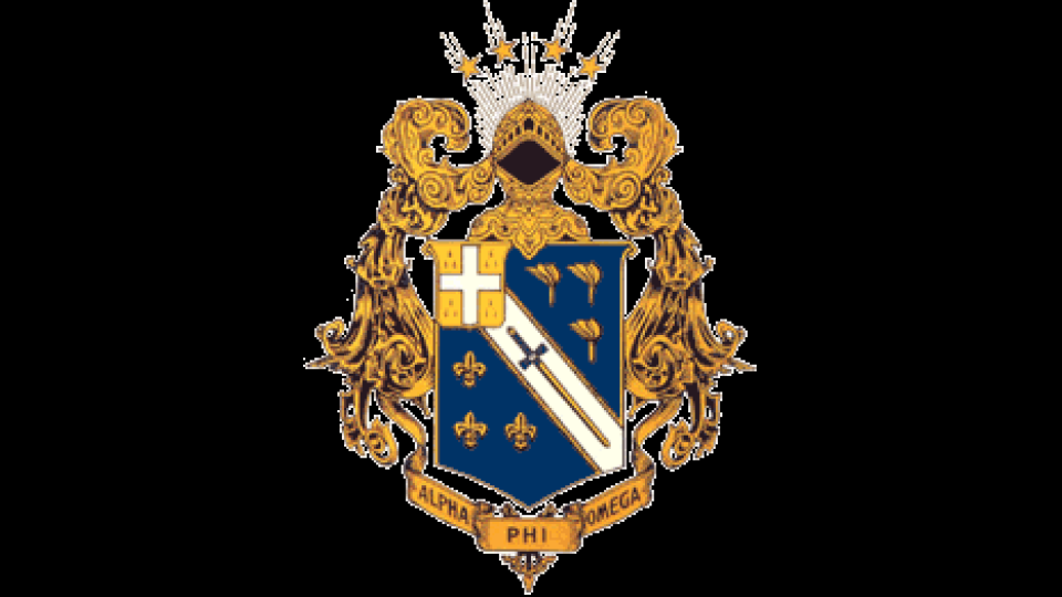 Alpha Phi Omega Logo Alpha Phi Omega Greek Flag Logo White Gold