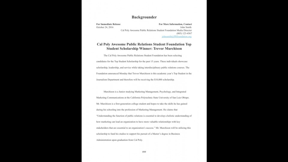 Fact Sheet Sample | Master of Template Document