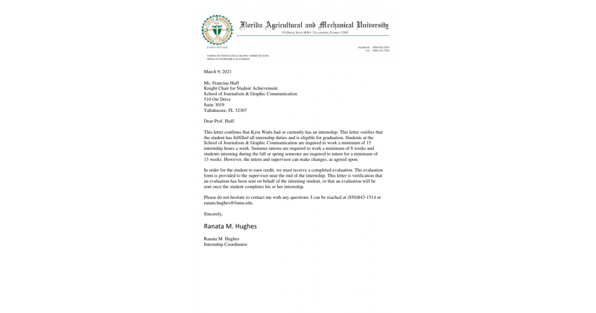 Internship Verification Letter Format - Get What You Need