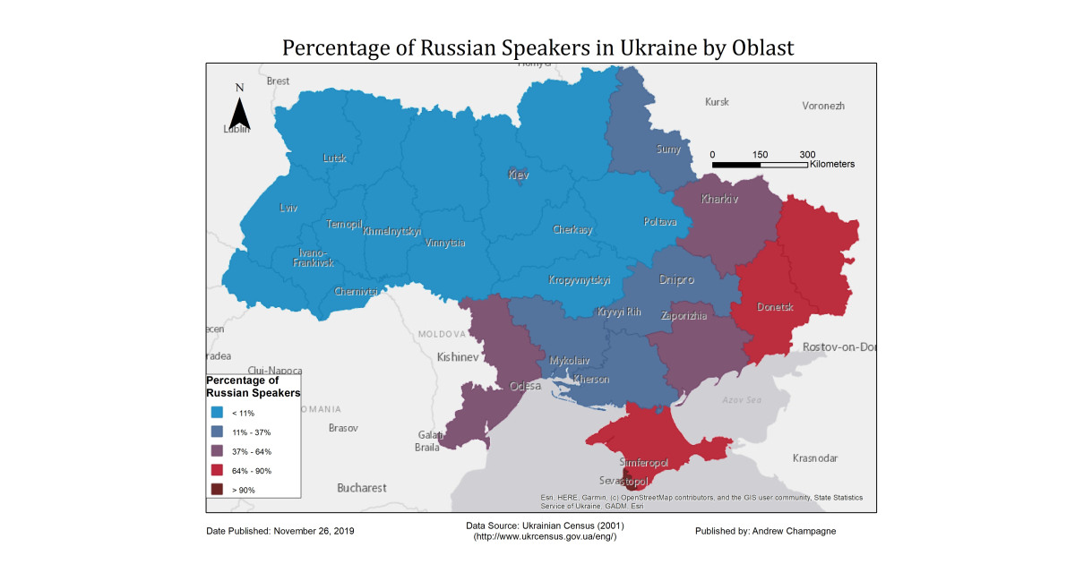 Ukrainian Language Map